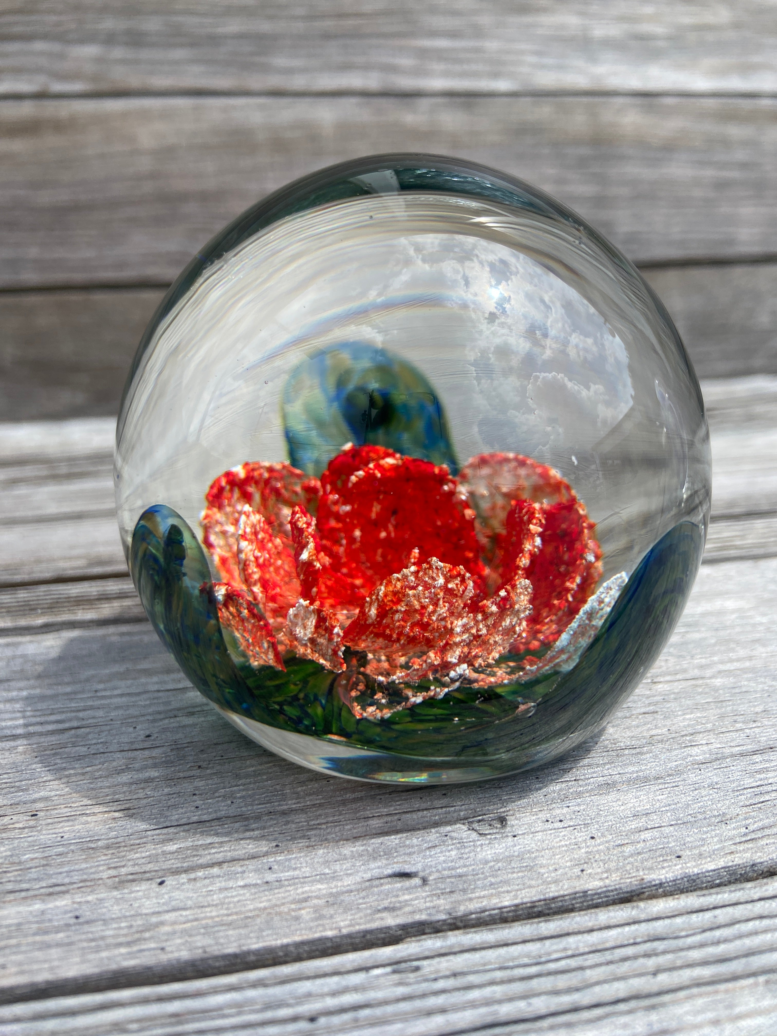 Cremation Rose Paperweight with Ashes – Zimmerman Art Glass